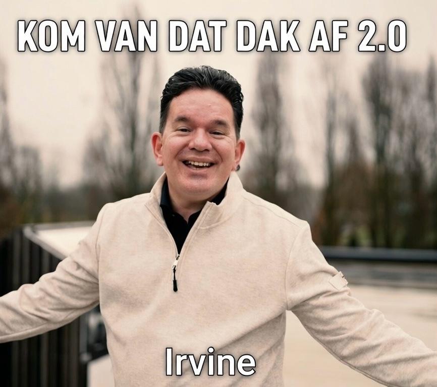 Irvine met nieuwe versie van ‘Kom van dat dak af’ – VBRO